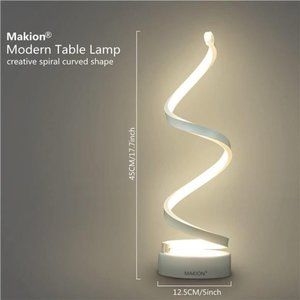 Accents | Spiral Led Table Lamp Curved Led Desk Lamp Contemporary ...